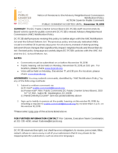 Notice of Revisions to the Advisory Neighborhood Commission ...