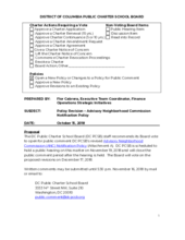 Notice of Revisions to the Advisory Neighborhood Commission ...