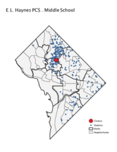 E.L. Haynes PCS - Middle School Student Location Map | DC PCSB