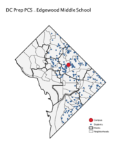 DC Prep PCS - Edgewood Middle Student Location Map | DC PCSB