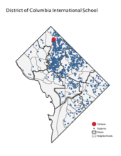 DC International School Location Map | DC PCSB