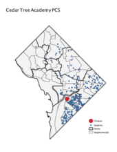 Cedar Tree Academy PCS Student Location Map | DC PCSB