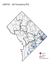KIPP DC PCS KEY Academy Student Location Map | DC PCSB