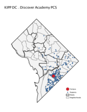 KIPP DC PCS Discover Academy Student Location Map | DC PCSB